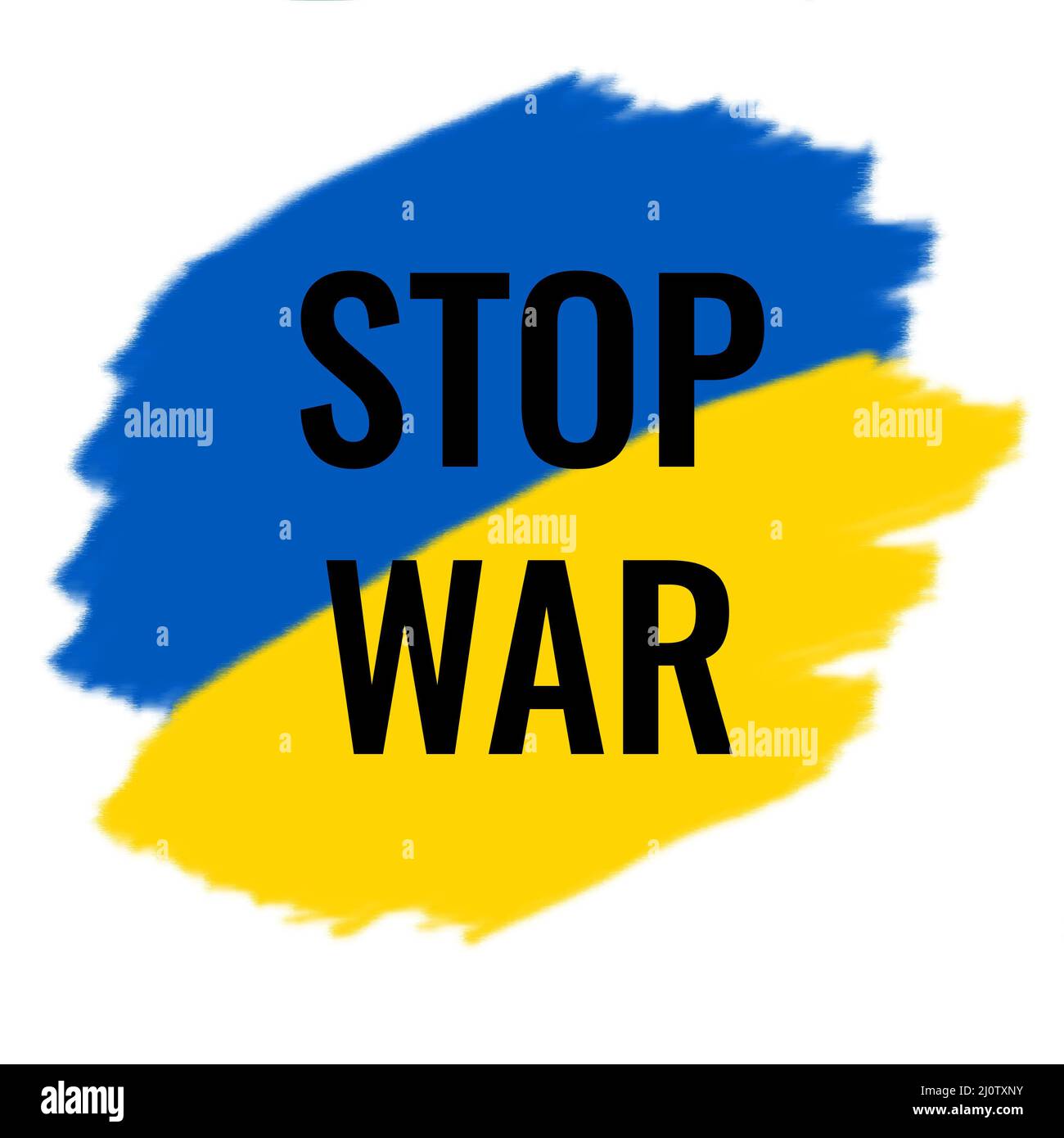 Stop war in Ukraine. Peaceful poster in support of Ukraine Stock Photo ...