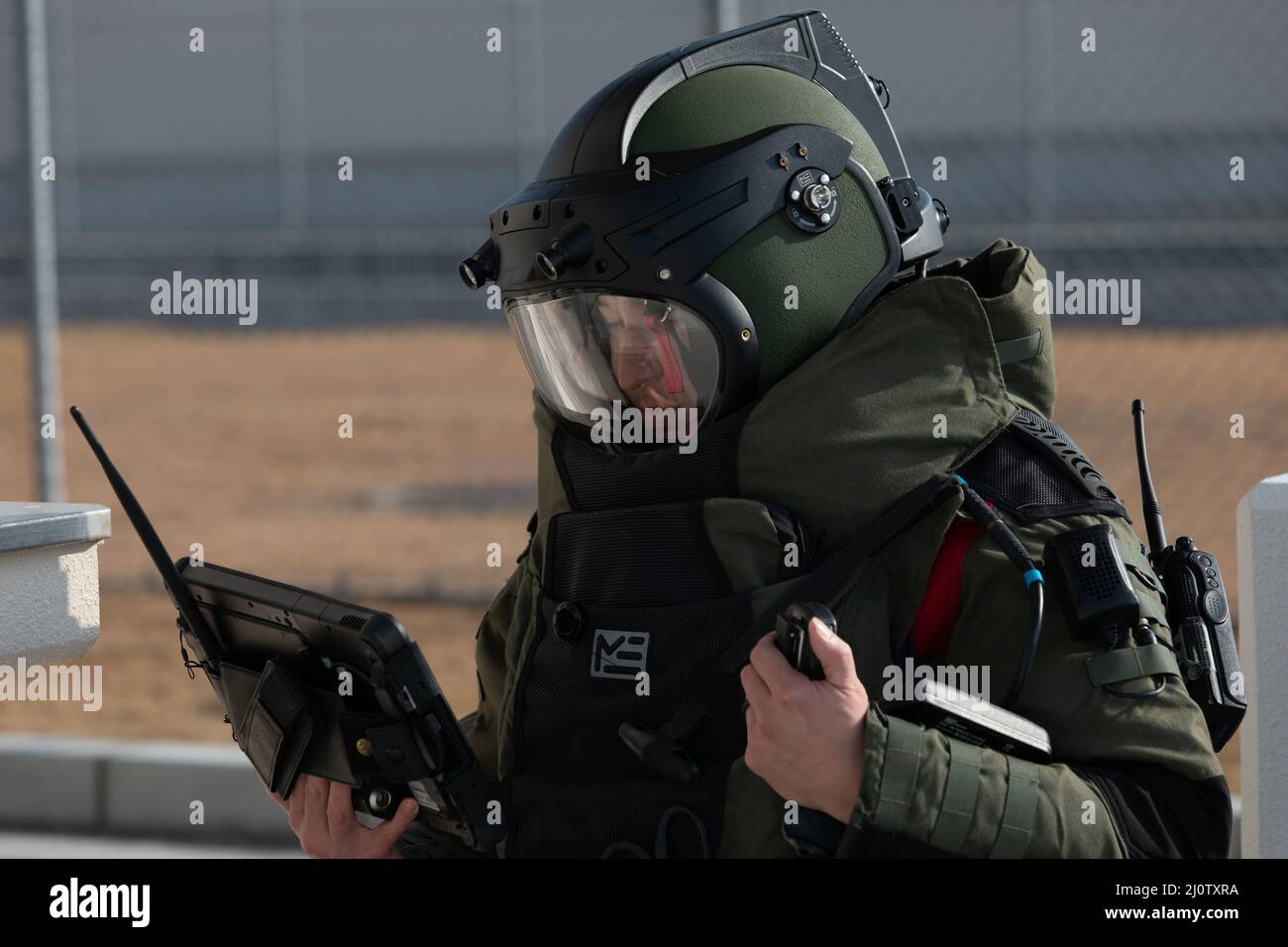 Explosive ordnance disposal team leader High Resolution Stock ...