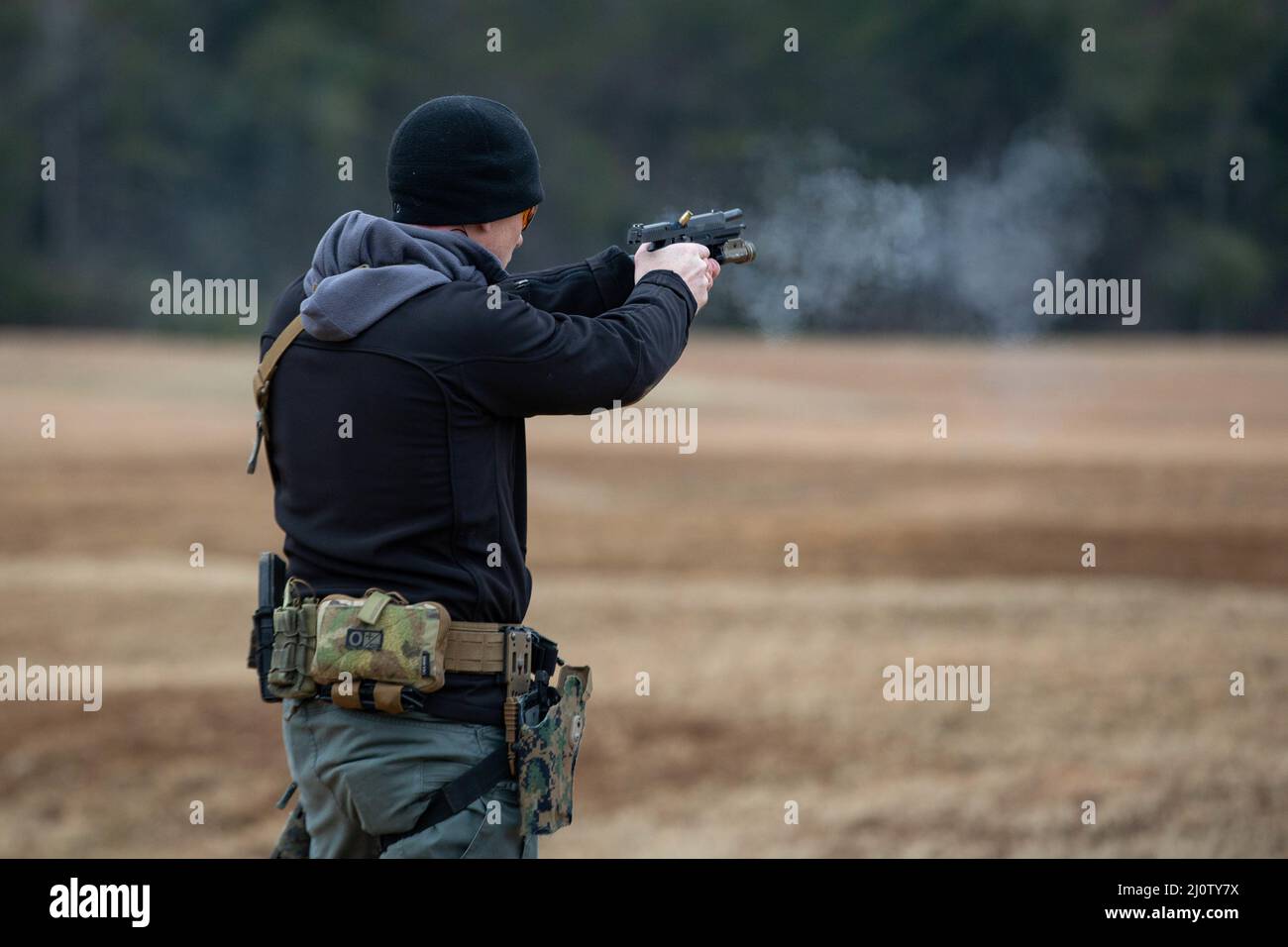 U.S. Marines spend the day firing their weapons during the Weapons and ...