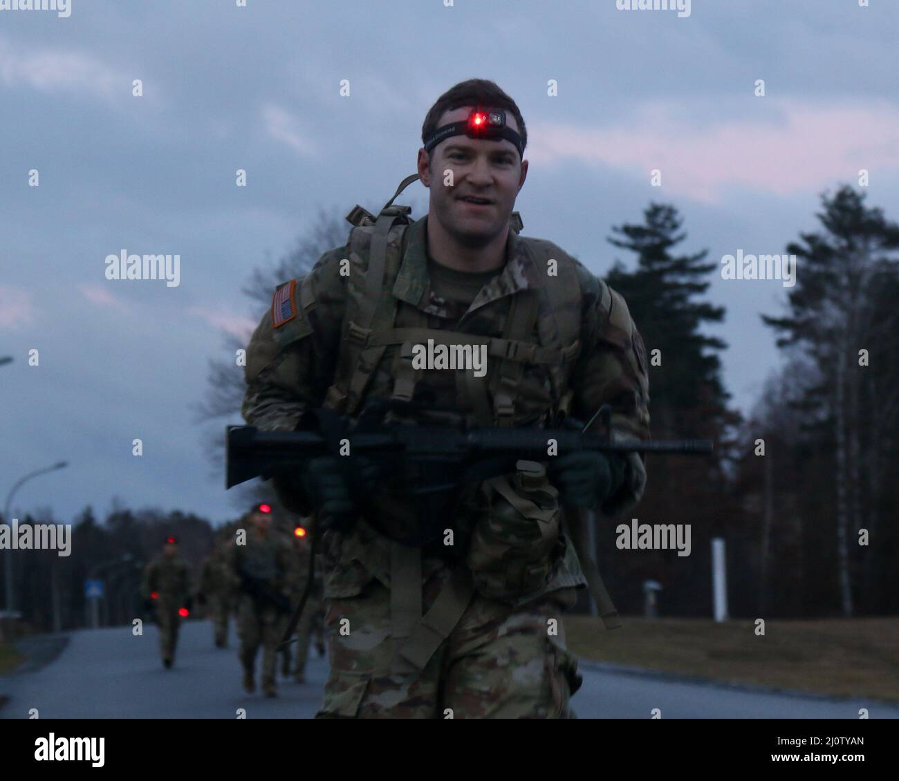 Soldiers complete their final 12-mile ruck march during the U.S. Army ...