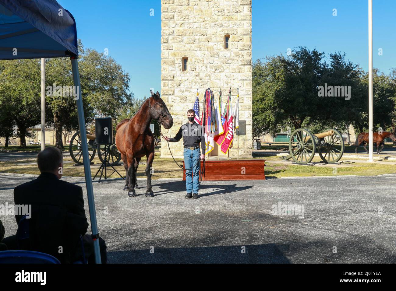 Sgt. Seth Mckenzie, member of Fort Sam Houston’s Caisson Platoon ...