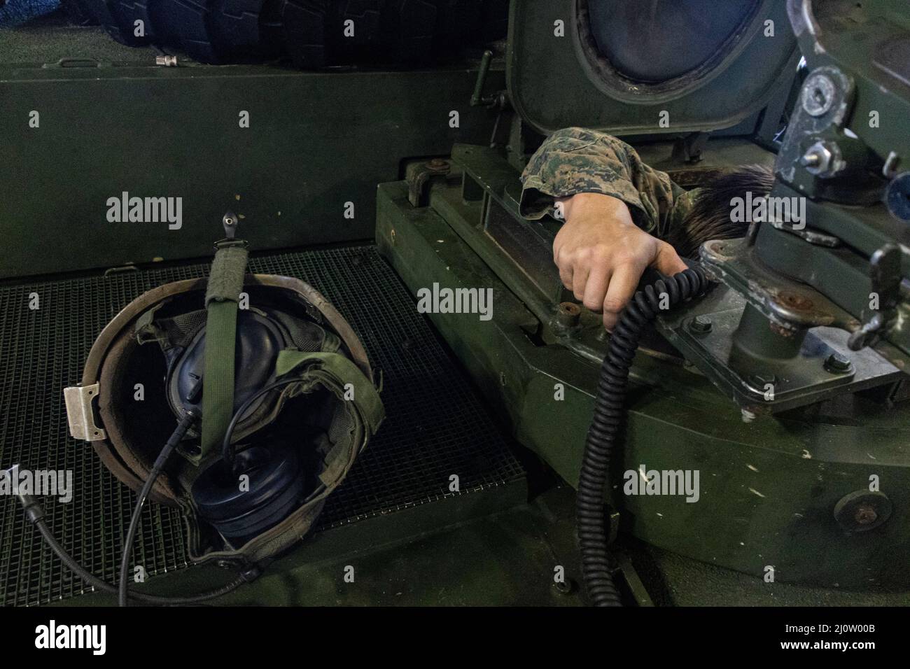 A U.S. Marine with Battalion Landing Team 1/5, 31st Marine ...