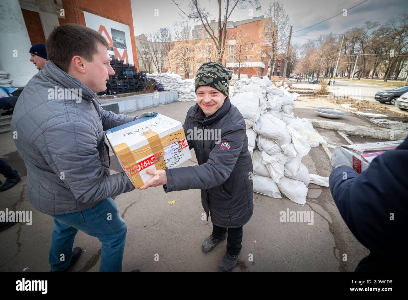 The largest humanitarian distribution center in the city of Dnipro in ...