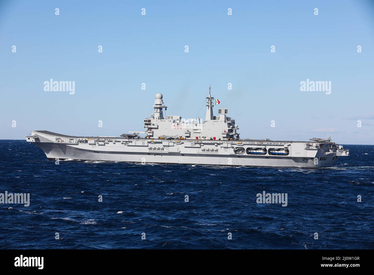 220202-N-ED646-0287- ADRIATIC SEA (Feb. 2, 2022) Italian Navy Cavour ...
