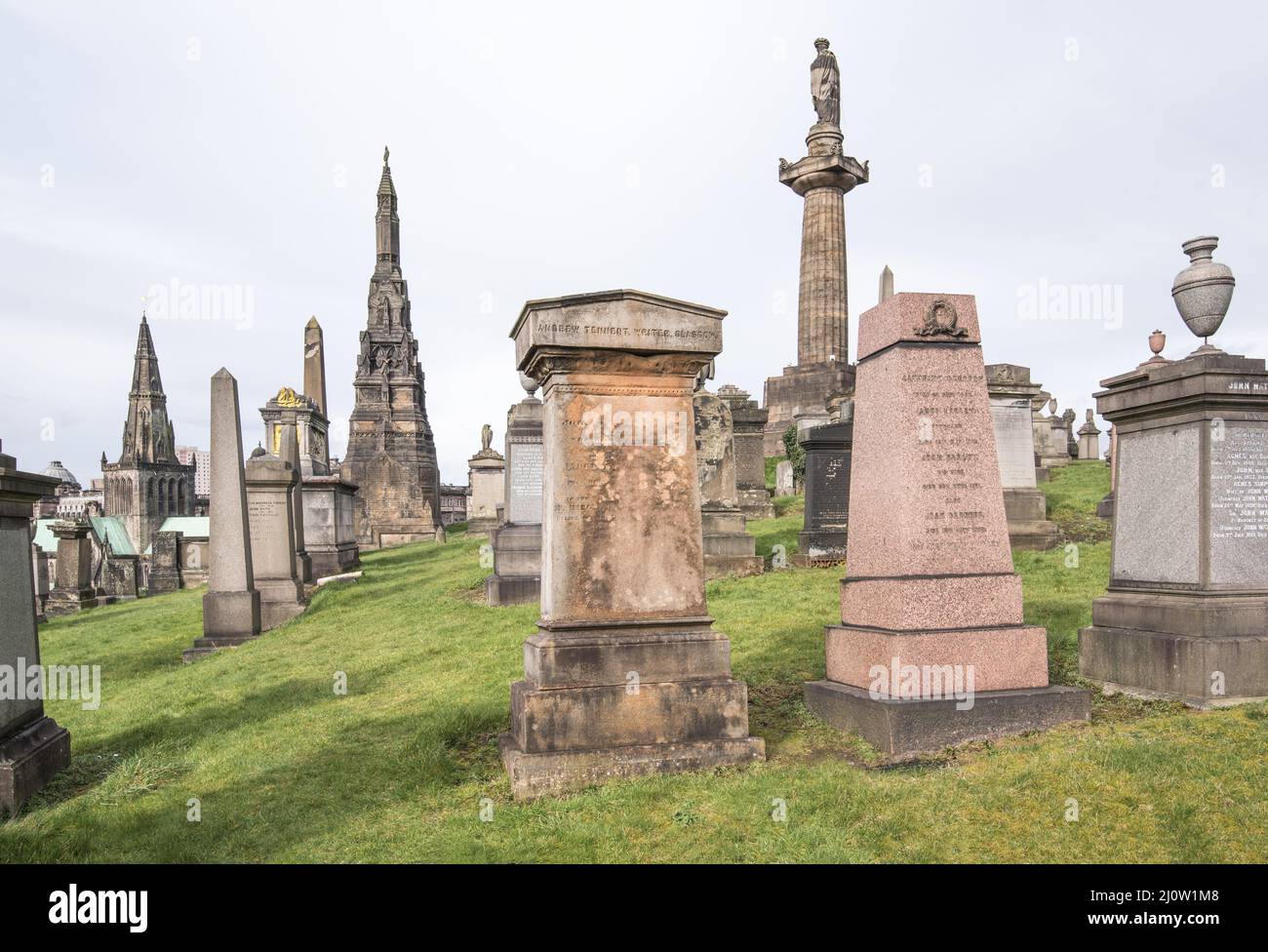 The Victorian Glasgow Necropolis that overlooks nearby Glasgow ...