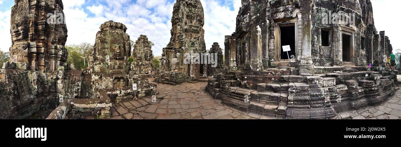 Panoramic view of a beautiful Angkor Wat Temple in Siem Reap, Cambodia ...