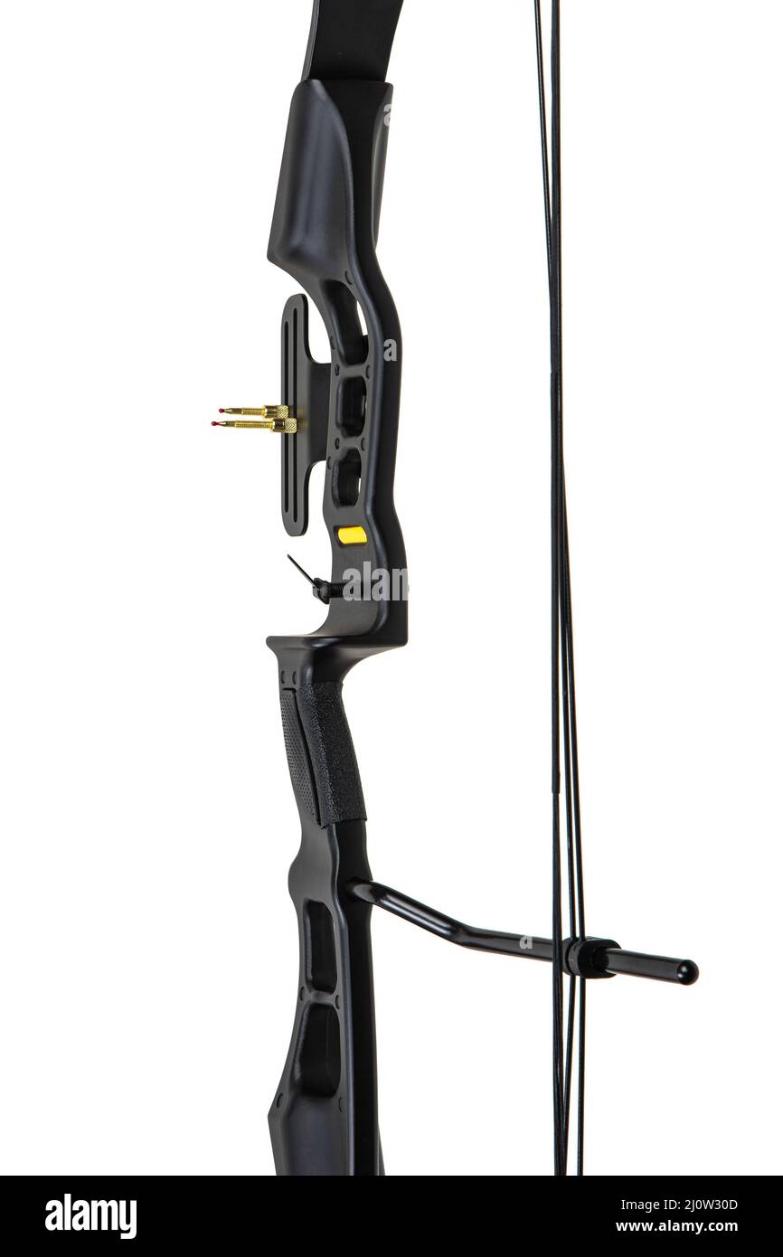 Close-up of a part of a modern composite bow for sports and ...