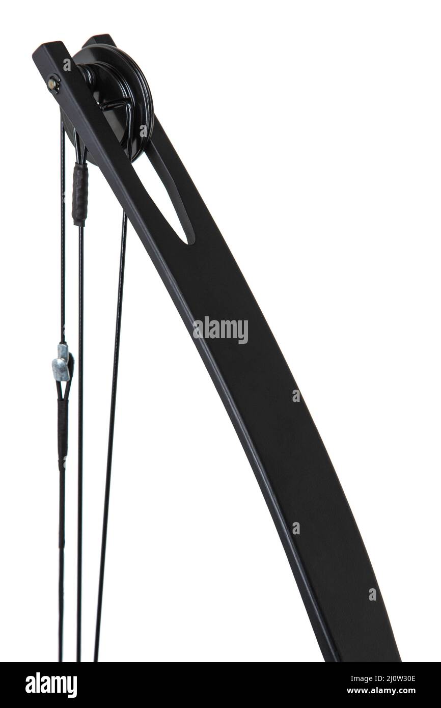 Close-up of a part of a modern composite bow for sports and ...