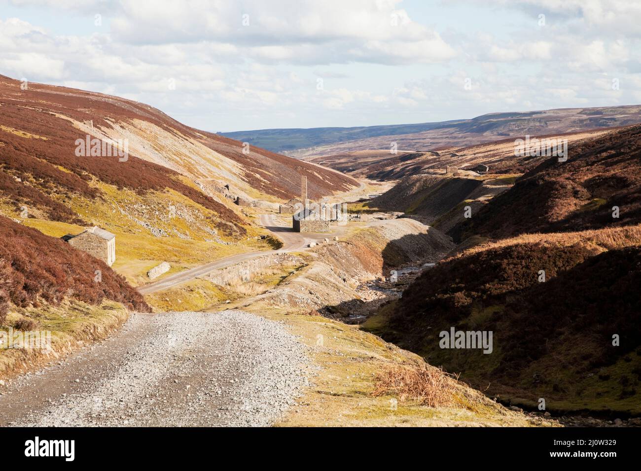 Old Gang Smelting Mill, Mill Gill, Swaledale, in the Yorkshire Dales ...