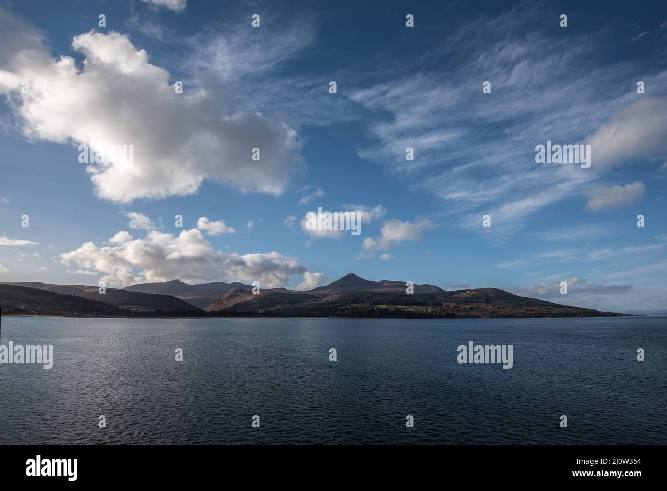 Arran from the new Brodick Pier Stock Photo - Alamy