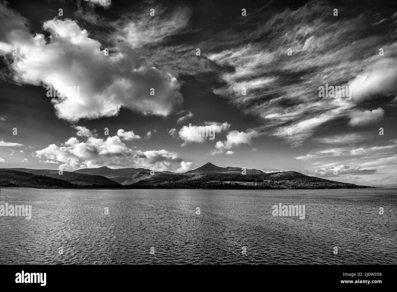 Arran from the new Brodick Pier Stock Photo - Alamy