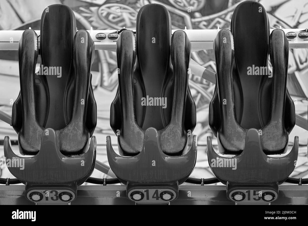 Empty amusement ride seats hi-res stock photography and images - Alamy
