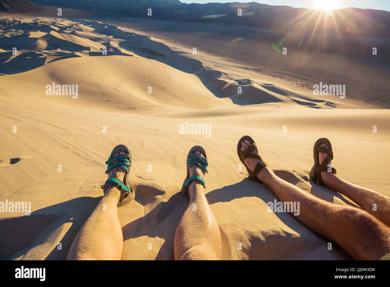 Hike in desert Stock Photo - Alamy