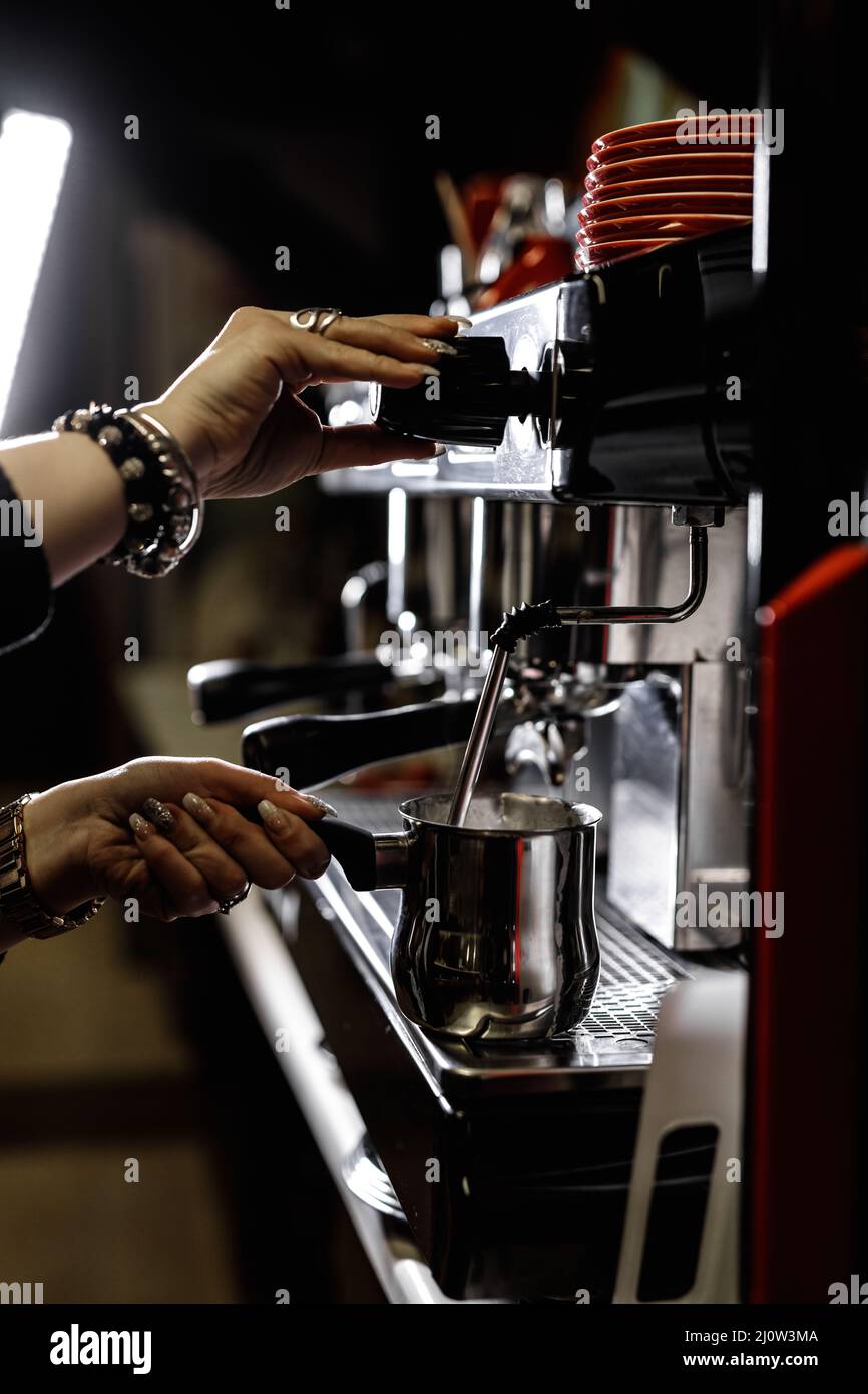 Professional coffee machine hi-res stock photography and images - Alamy