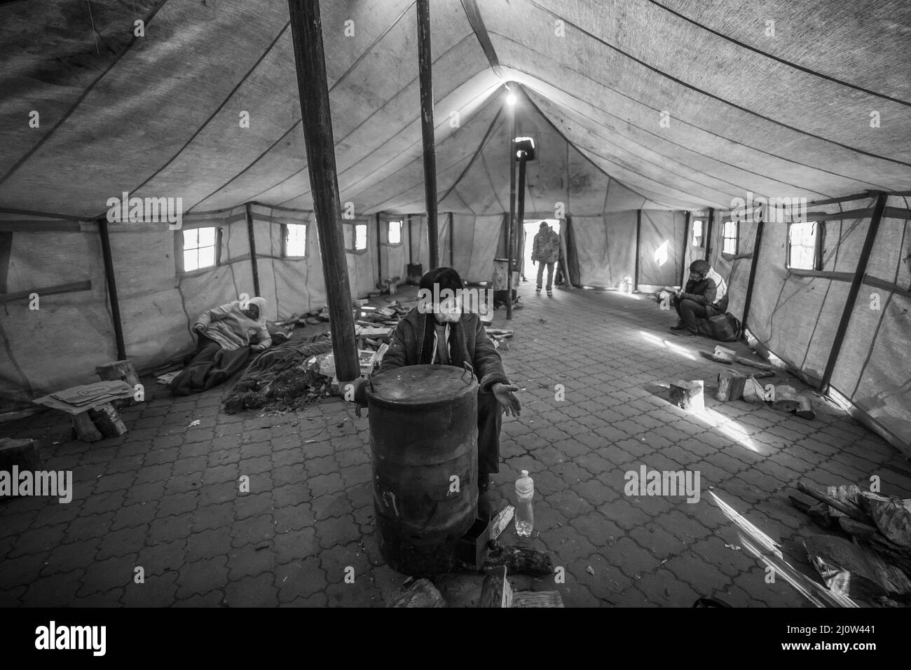 Dnipro, Ukraine - Mar 12, 2022 railway station, aid, refugees ...