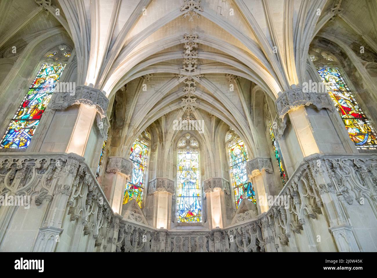 Details of Chapel of Saint-Hubert or Tomb Da Vinci interior in Amboise ...