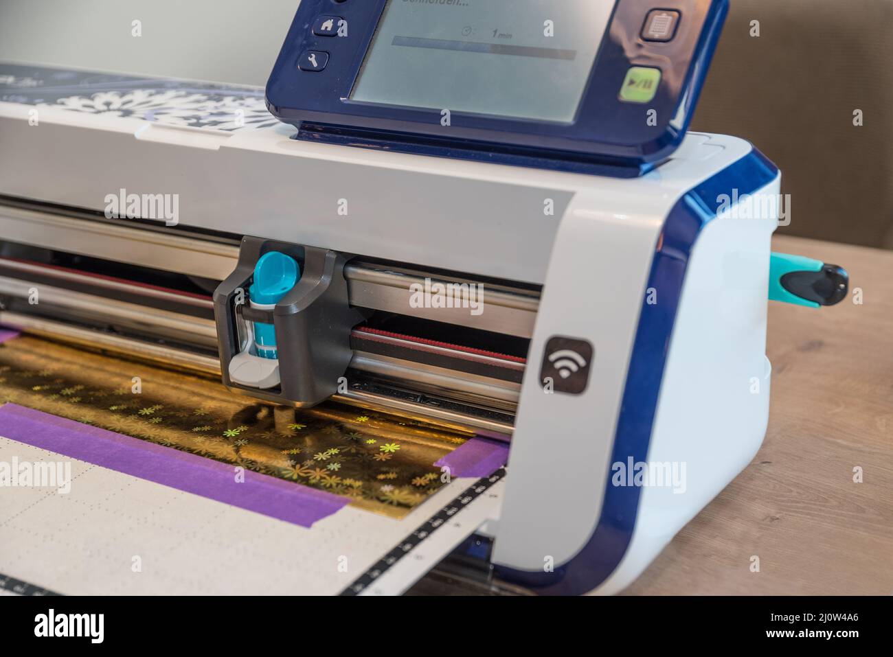 Plotter - printer output in the office - IT media Stock Photo - Alamy