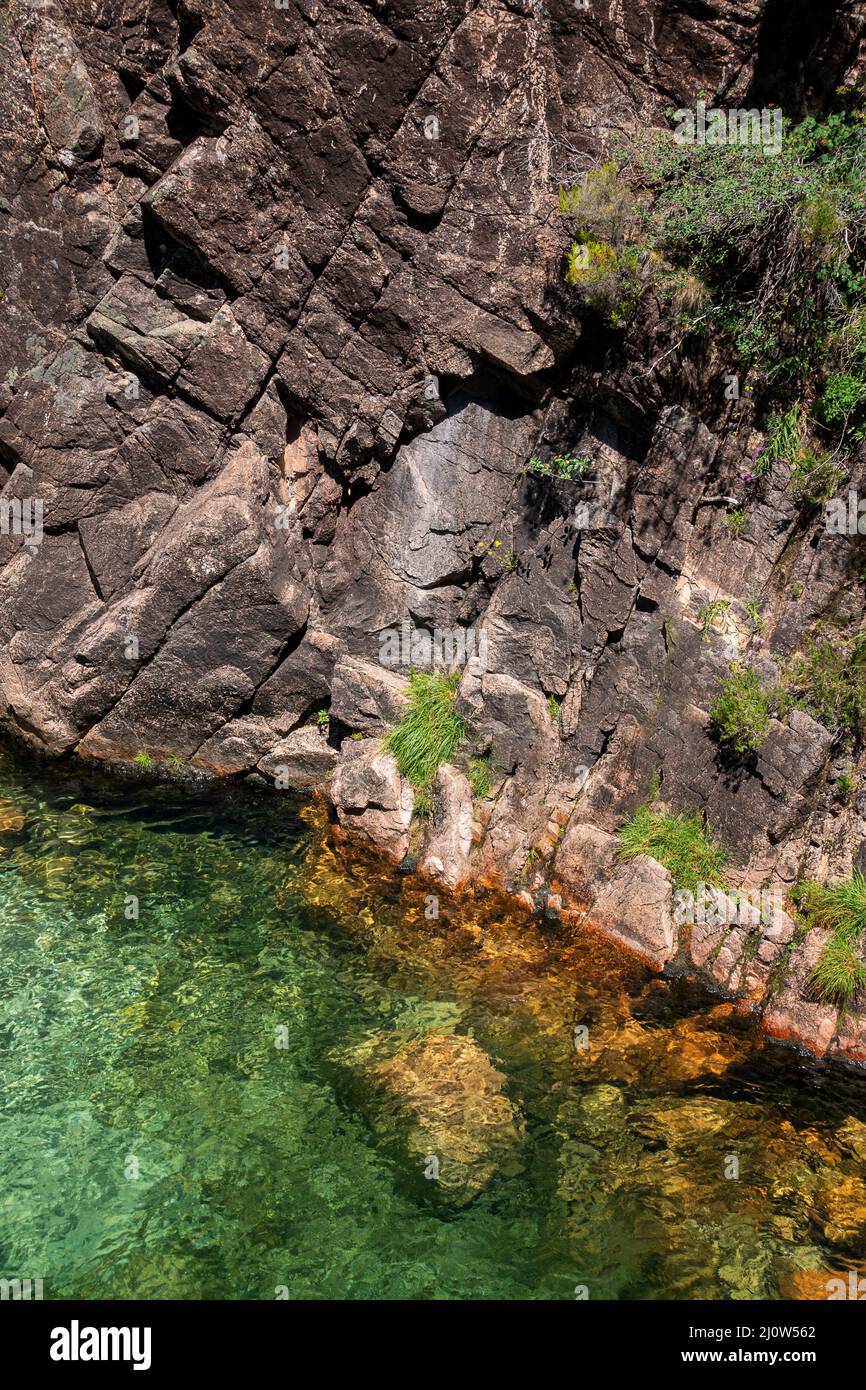 Portela do Homem waterfall in Geres National Park, in Portugal Stock ...