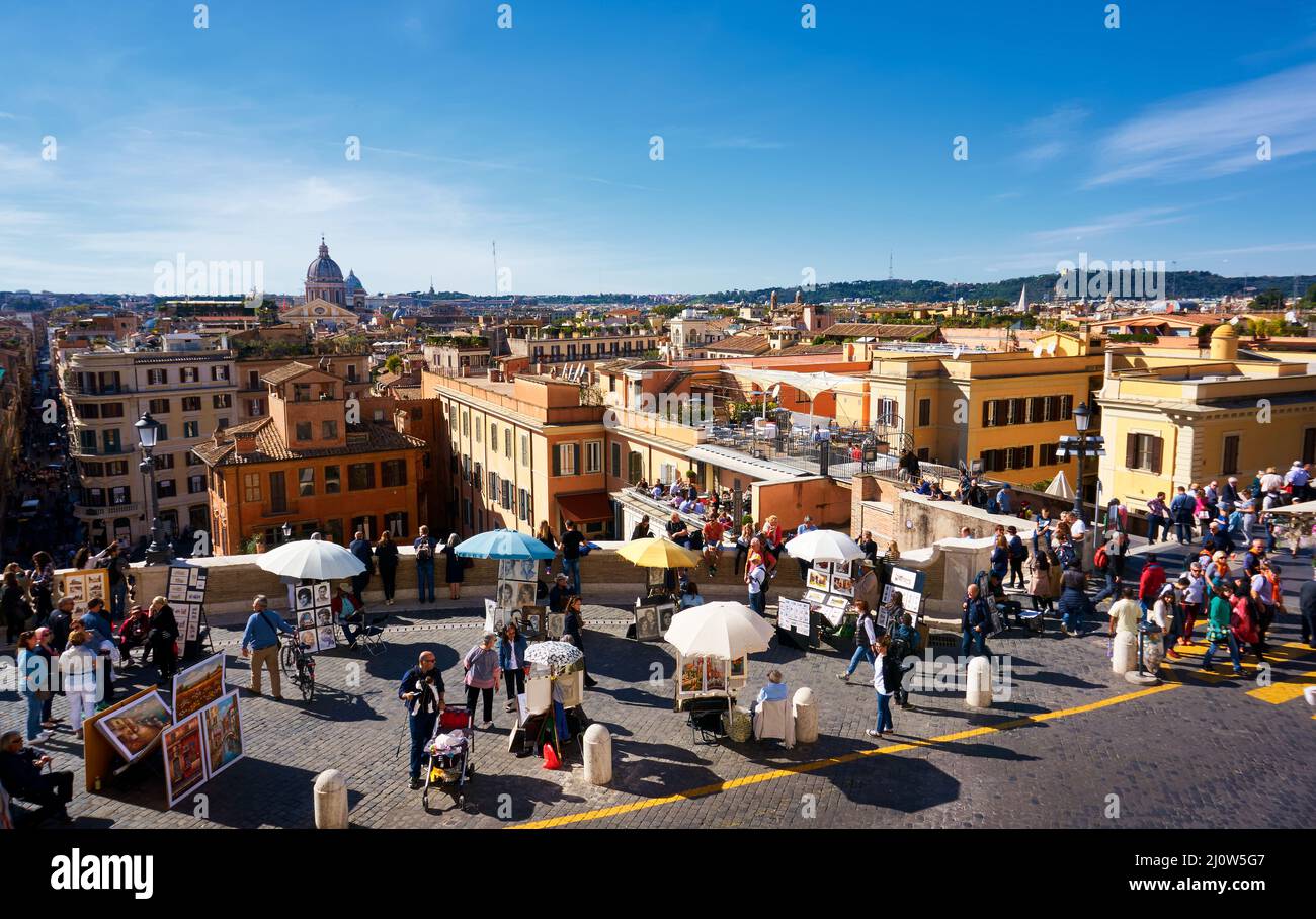 Spanish Steps View Stock Photo - Alamy
