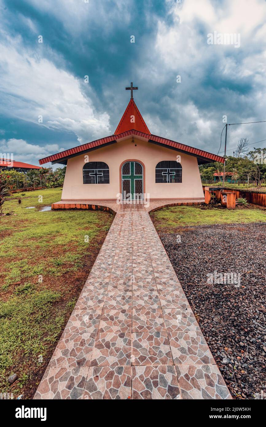 Small rural church in Pococi Limon, Costa Rica Stock Photo - Alamy