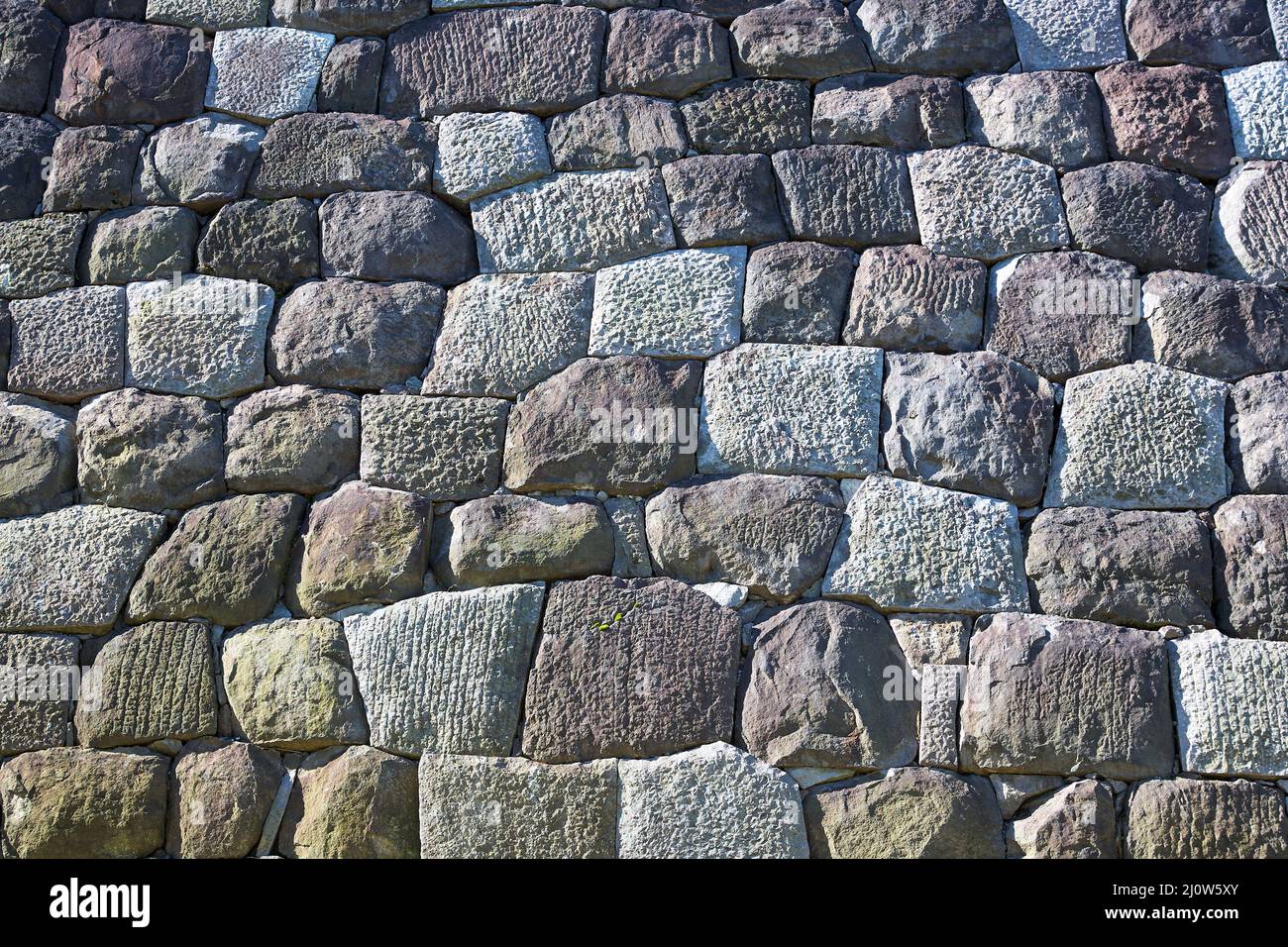 Masonry pattern of the old Edo Castle stone wall. Tokyo. Japan Stock ...