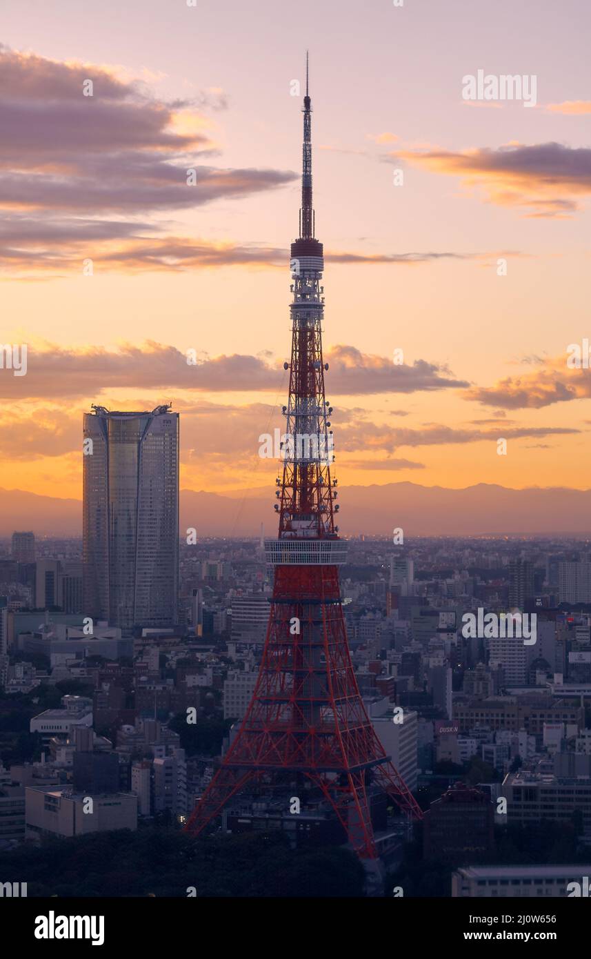 Skyline of Shiba-koen district of Minato as seen from the World Trade ...