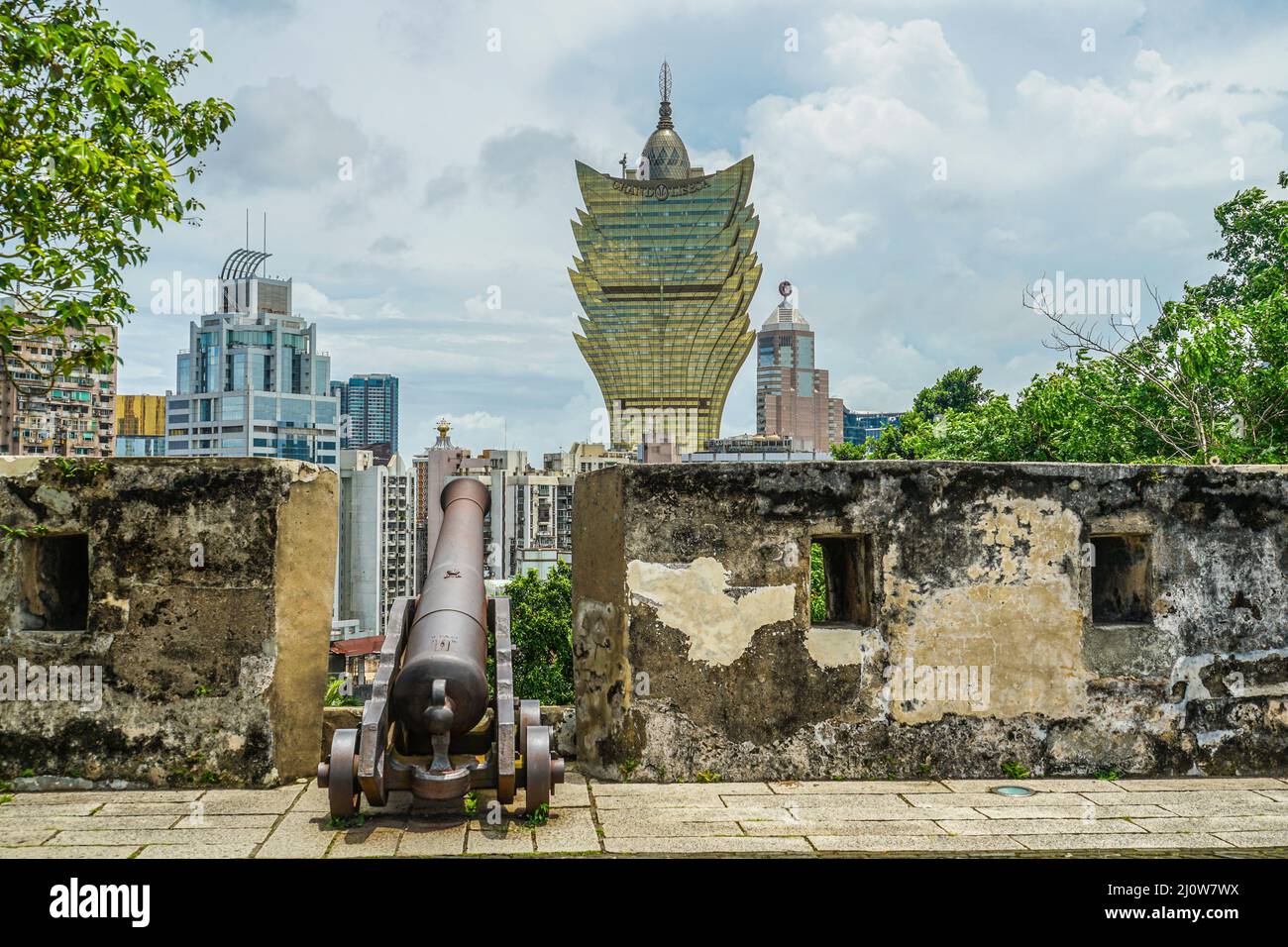Monte fort of cannon (Macau Special Administrative Region Stock Photo ...