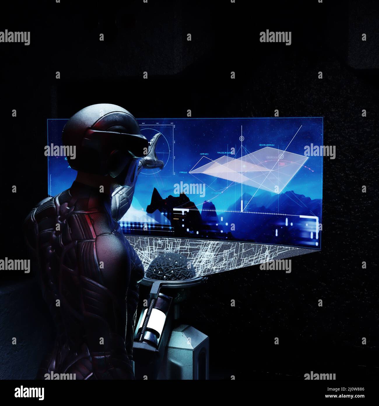 3D-illustration of an alien room and labaratory Stock Photo - Alamy