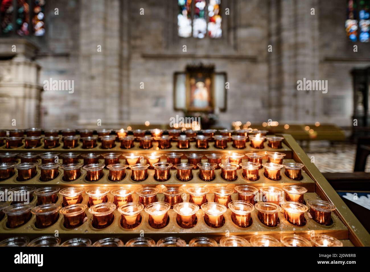 Altar candlestick stand hi-res stock photography and images - Alamy