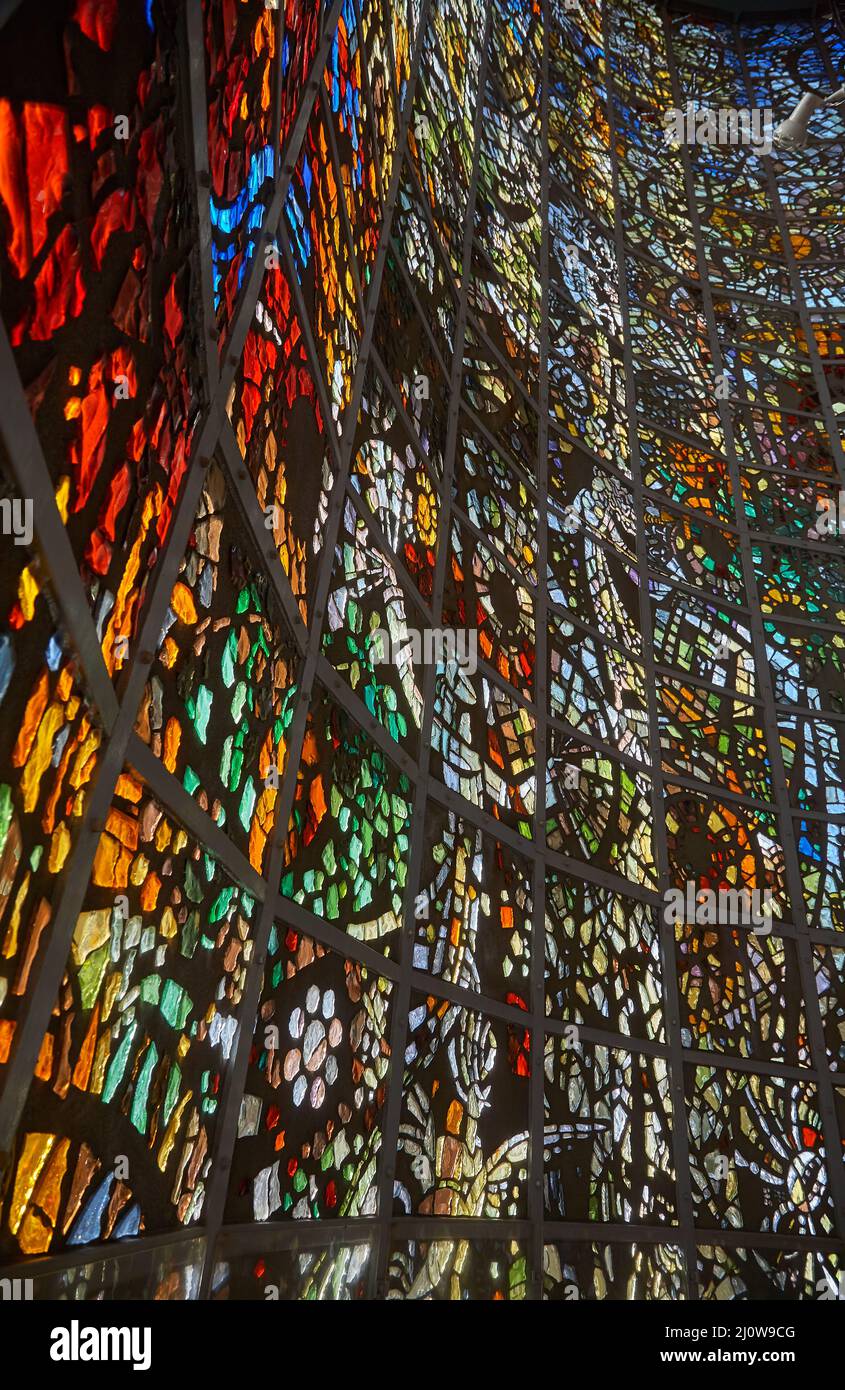 Stained glass window of the Symphonic Structure at Hakone Open Air ...