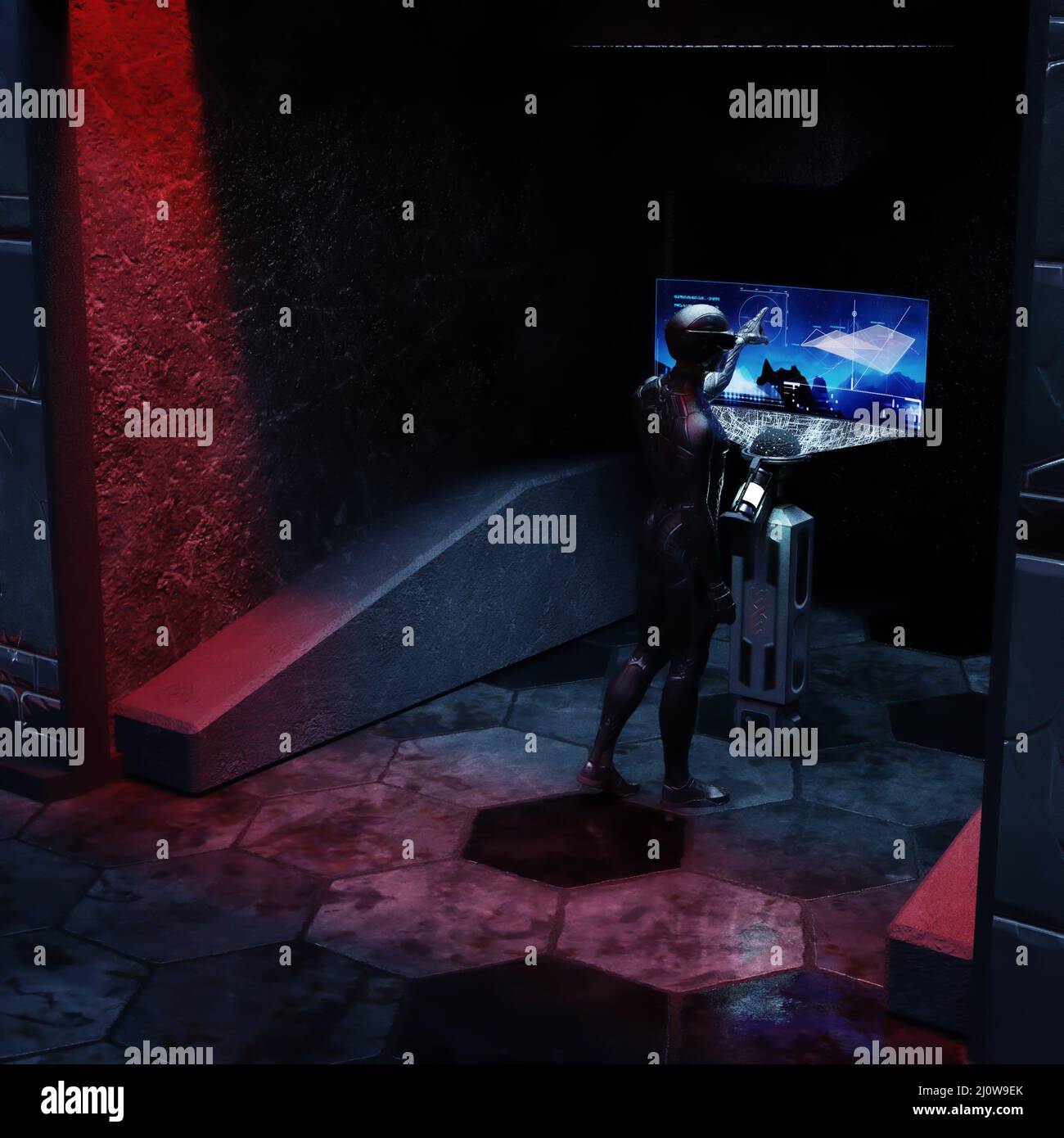 3D-illustration of an alien room and labaratory Stock Photo - Alamy