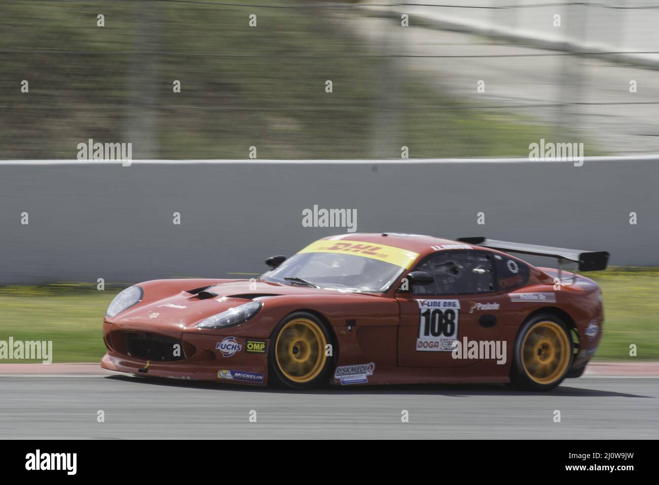 Racing car in the track, fast model Ginetta G55 GT4 Stock Photo - Alamy