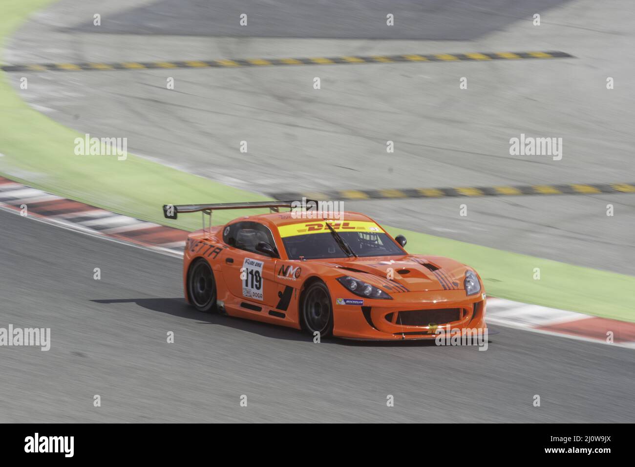 Racing car in the track, fast model Ginetta G55 GT4 Stock Photo - Alamy