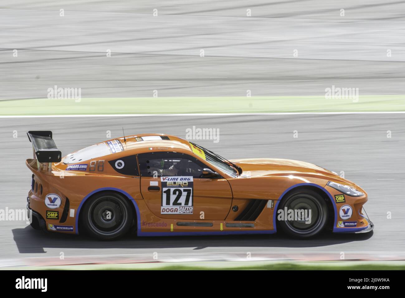 Racing car in the track, fast model Ginetta G55 GT4 Stock Photo - Alamy