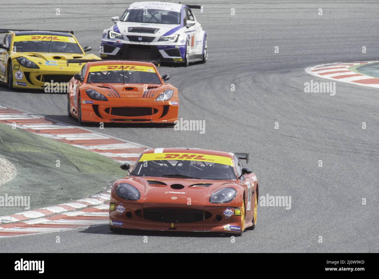 Racing car in the track, fast model Ginetta G55 GT4 Stock Photo - Alamy