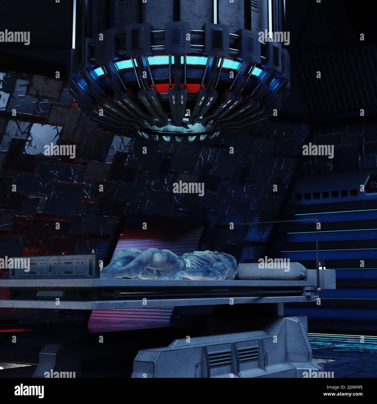 3D-illustration of an alien room and labaratory Stock Photo - Alamy