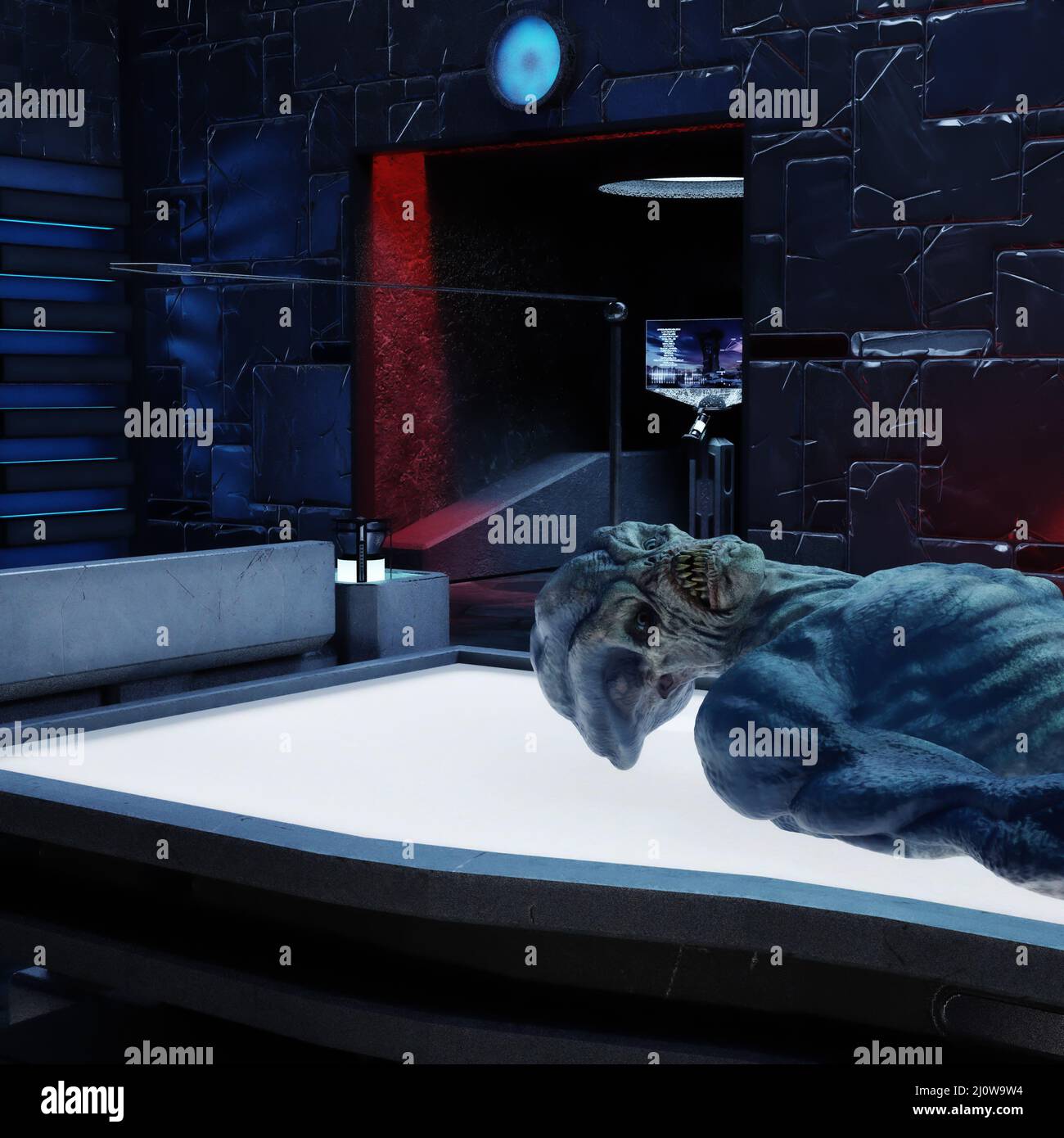 3D-illustration of an alien room and labaratory Stock Photo - Alamy