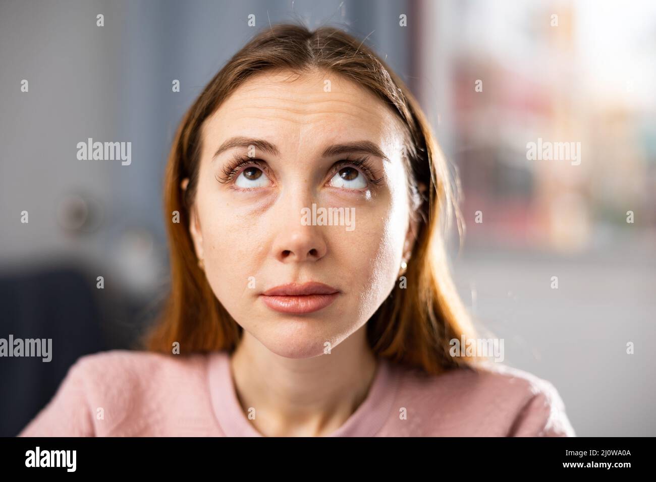 Gymnastics for the eyes - looks in different directions Stock Photo - Alamy