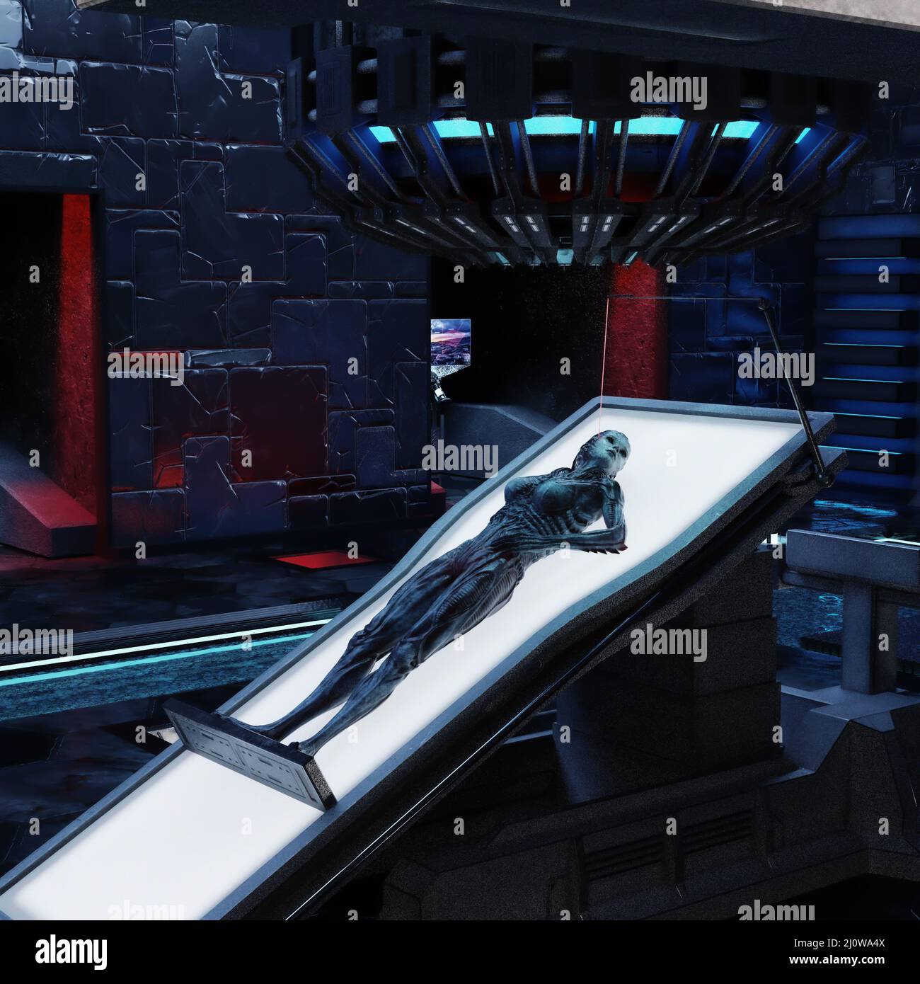 3D-illustration of an alien room and labaratory Stock Photo - Alamy