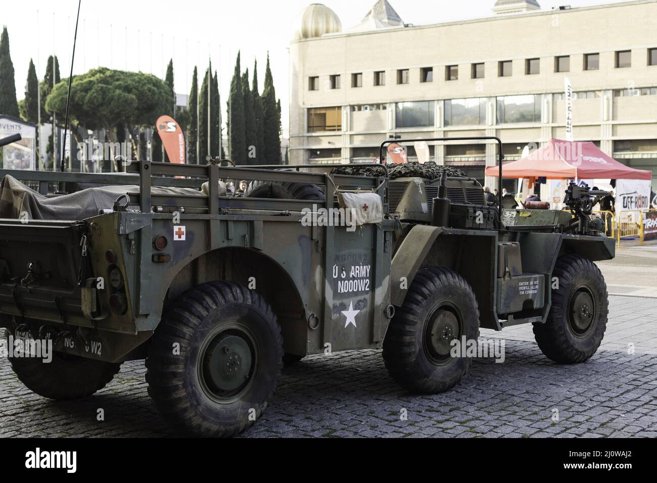 Old military vehicle, it is an ambulance truck GAMA GOAT model M792 ...