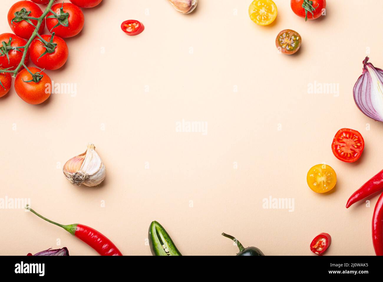 Creative cooking healthy organic food concept background made of ...