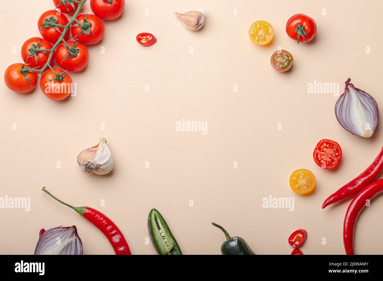 Creative cooking healthy organic food concept background made of ...