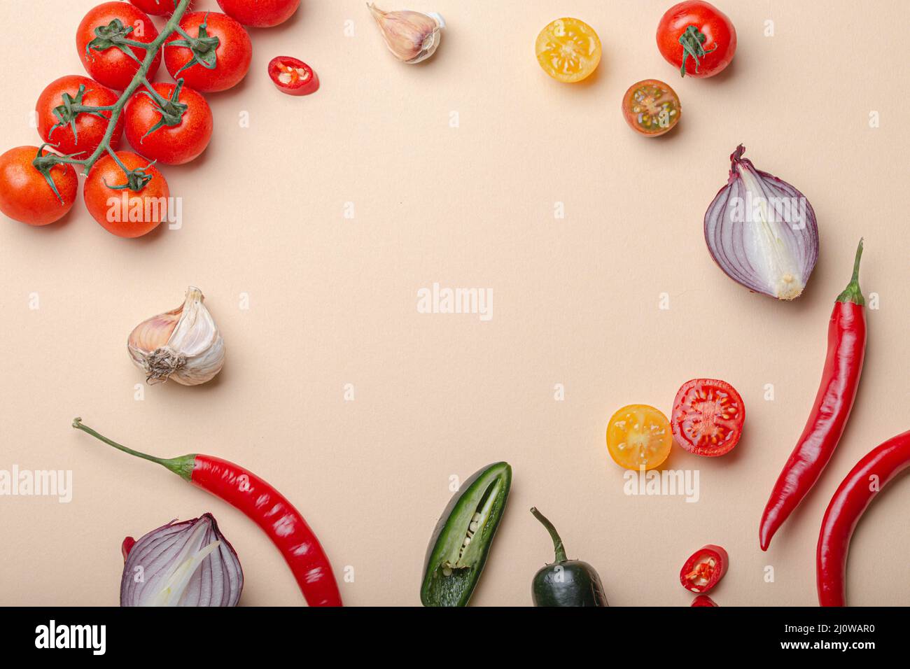 Creative cooking healthy organic food concept background made of ...