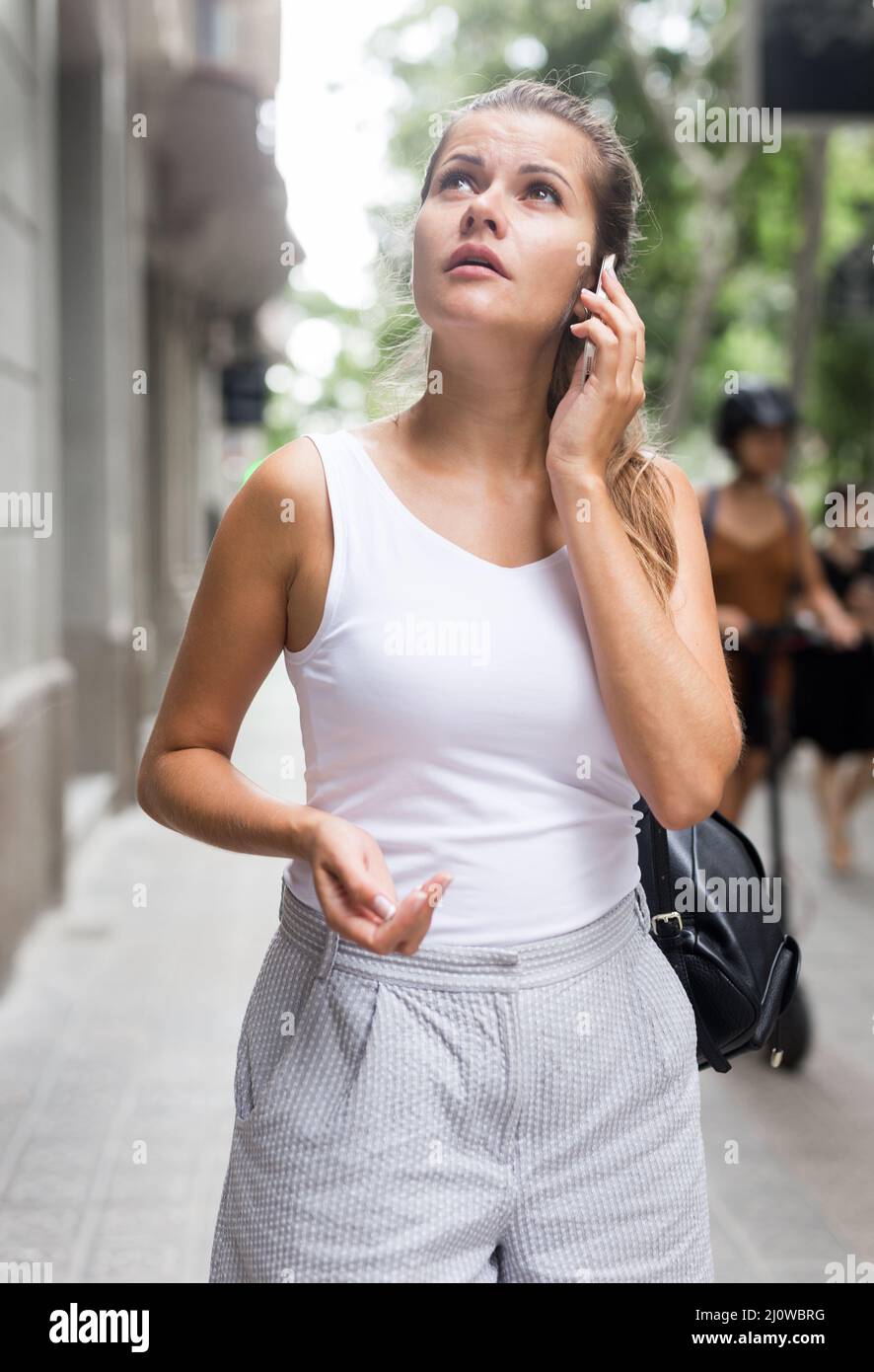 Blonde russian girl walking hi-res stock photography and images - Alamy