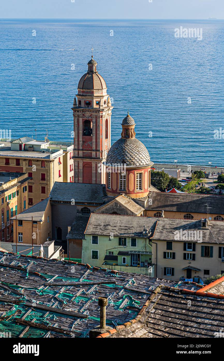 Church in Genova Voltri Stock Photo - Alamy