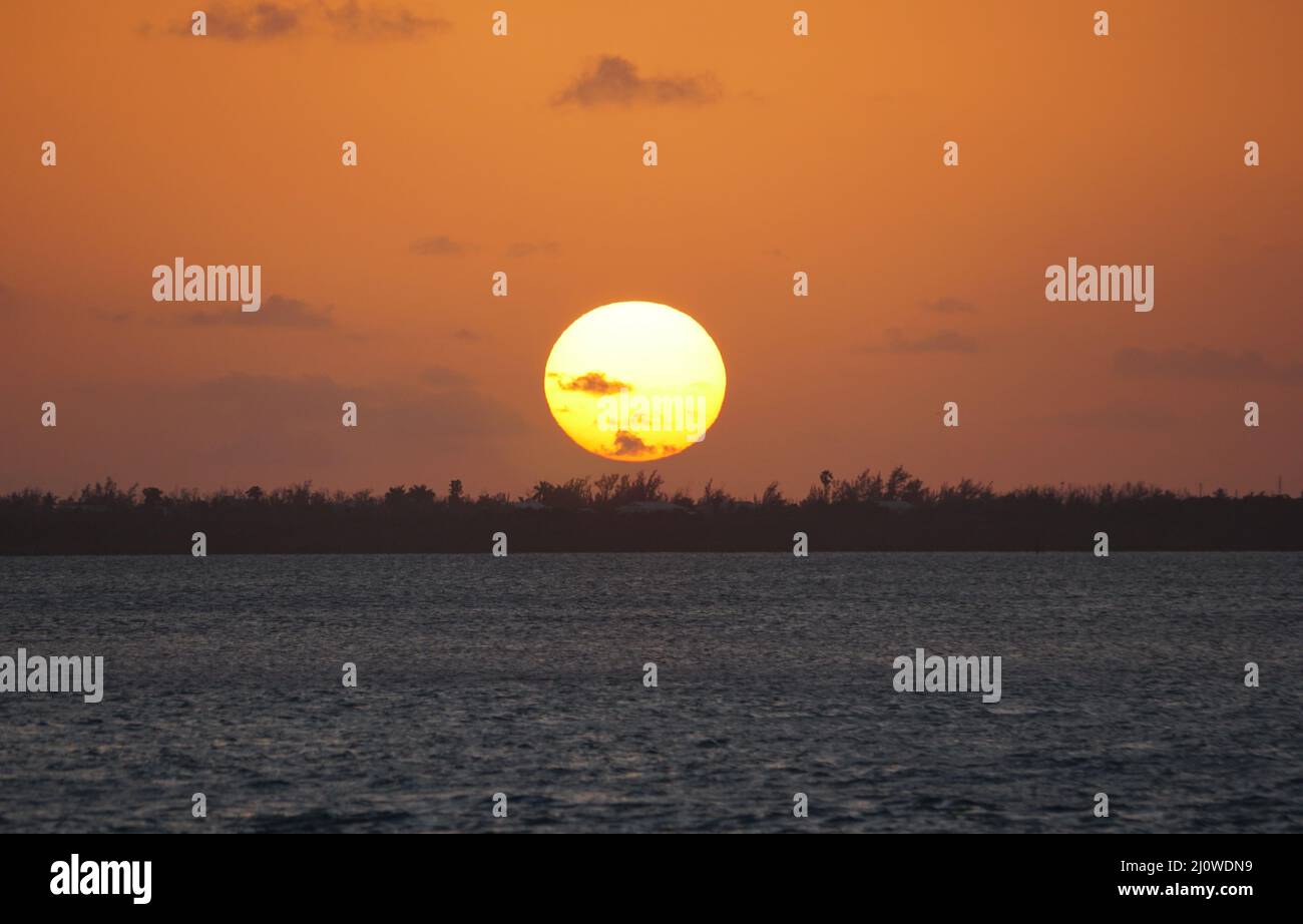 Beautiful sunset near Key Colony Beach, Marathon, Florida, U.S.A Stock ...