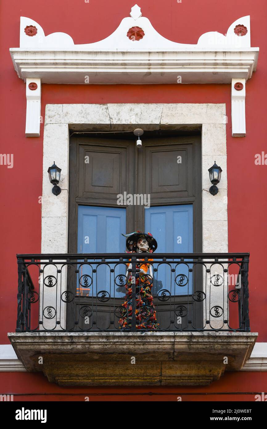 Detail of a colonial era building , Centro Merida, Mexico Stock Photo ...