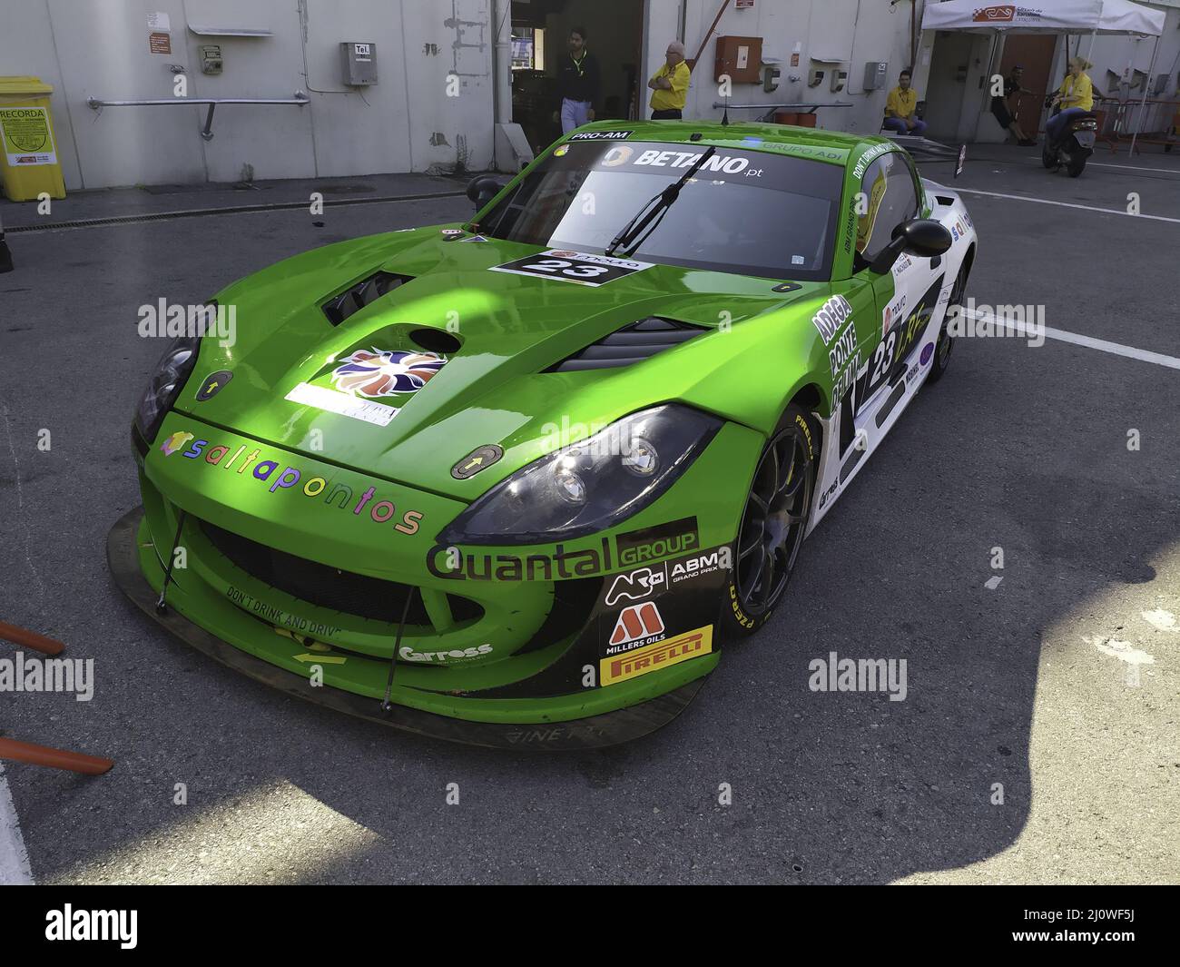 Racing car in the track, fast model Ginetta G55 GT4 Stock Photo - Alamy