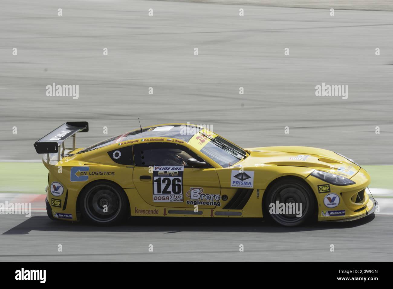 Racing car in the track, fast model Ginetta G55 GT4 Stock Photo - Alamy