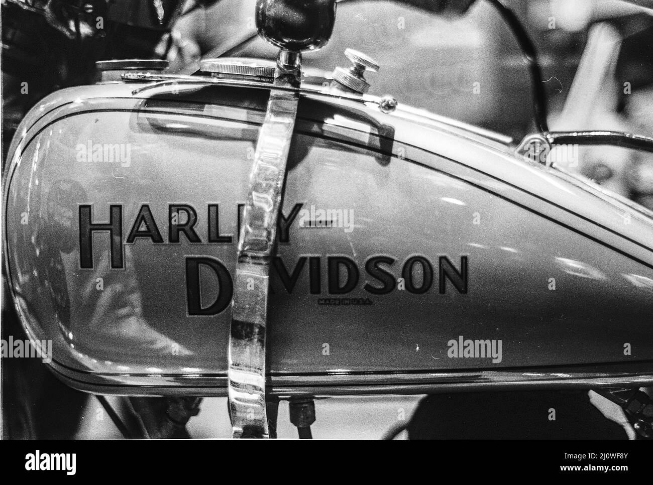 Harley davidson chopper Black and White Stock Photos & Images - Alamy